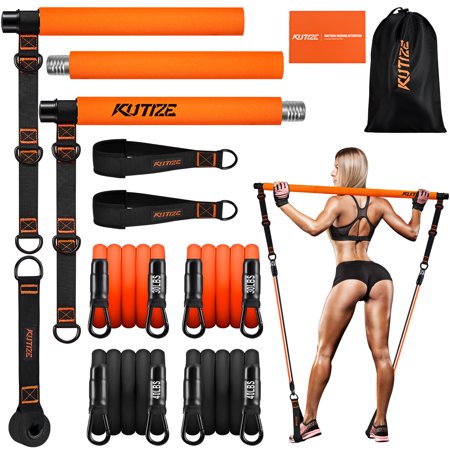 Pilates Bar Kit with Resistance Bands, Portable Pilates Equipment for ...