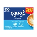 EQUAL Diet-Friendly Zero Calorie Sweetener, Sugar Substitute, 800 ...