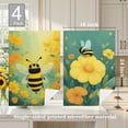 summer bathroom hand towels A painting of a bee flying through a field ...