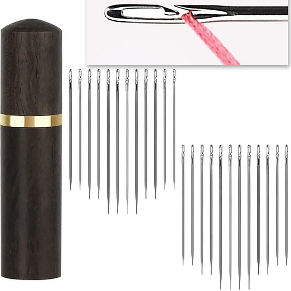 Juwacoo Self-Threading Needles, Metal, Silver, 42mm, 38mm, 36mm, Hand ...