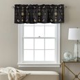 Crescent Moons Valances for Windows Yellow Purple Flying MothsAstrology ...