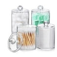 PortableOut Vanity Jar Storage Set, Clear Plastic Canisters with Lids ...