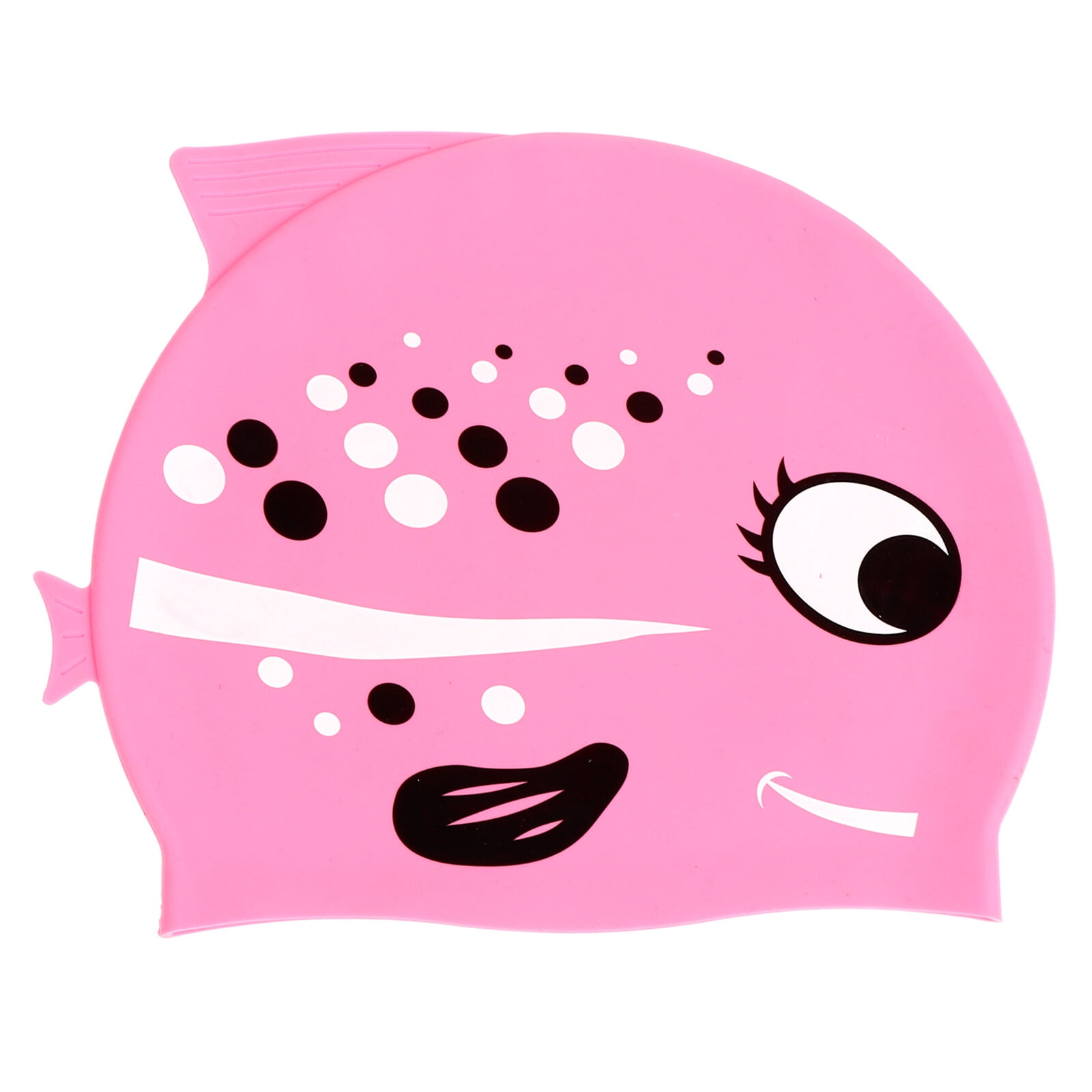 Cartoon Fish Design Swim Caps Kid Silicone Swimming Caps Children ...