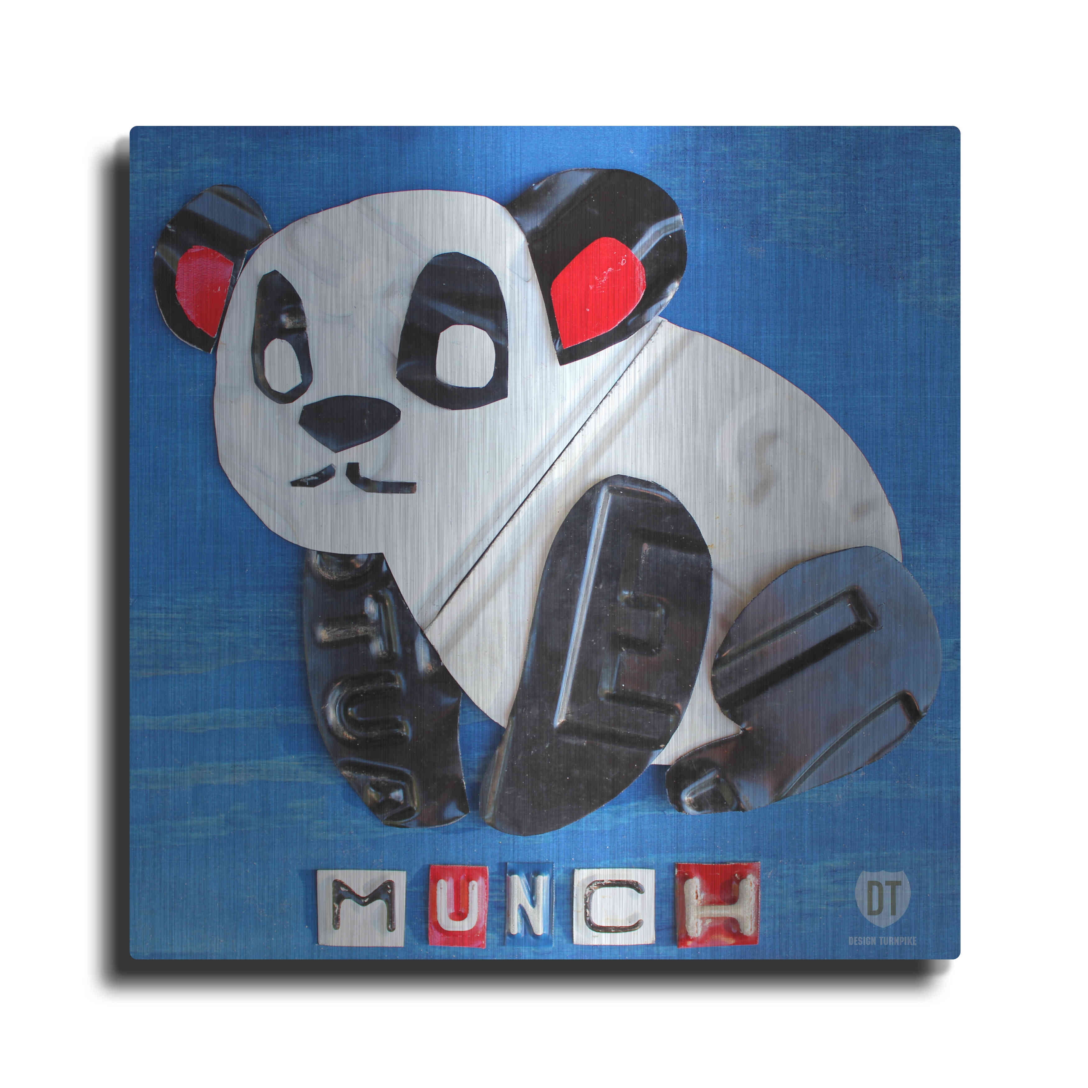 Luxe Metal Art 'Munch The Panda License Plate Art' by Design Turnpike ...