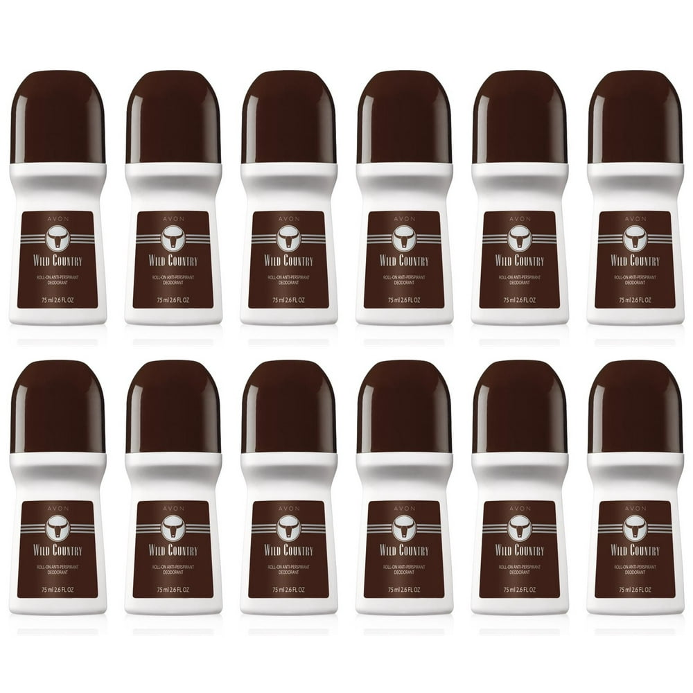 Avon - 12 Pack Wild Country Deodorant Roll On - Antiperspirant ...