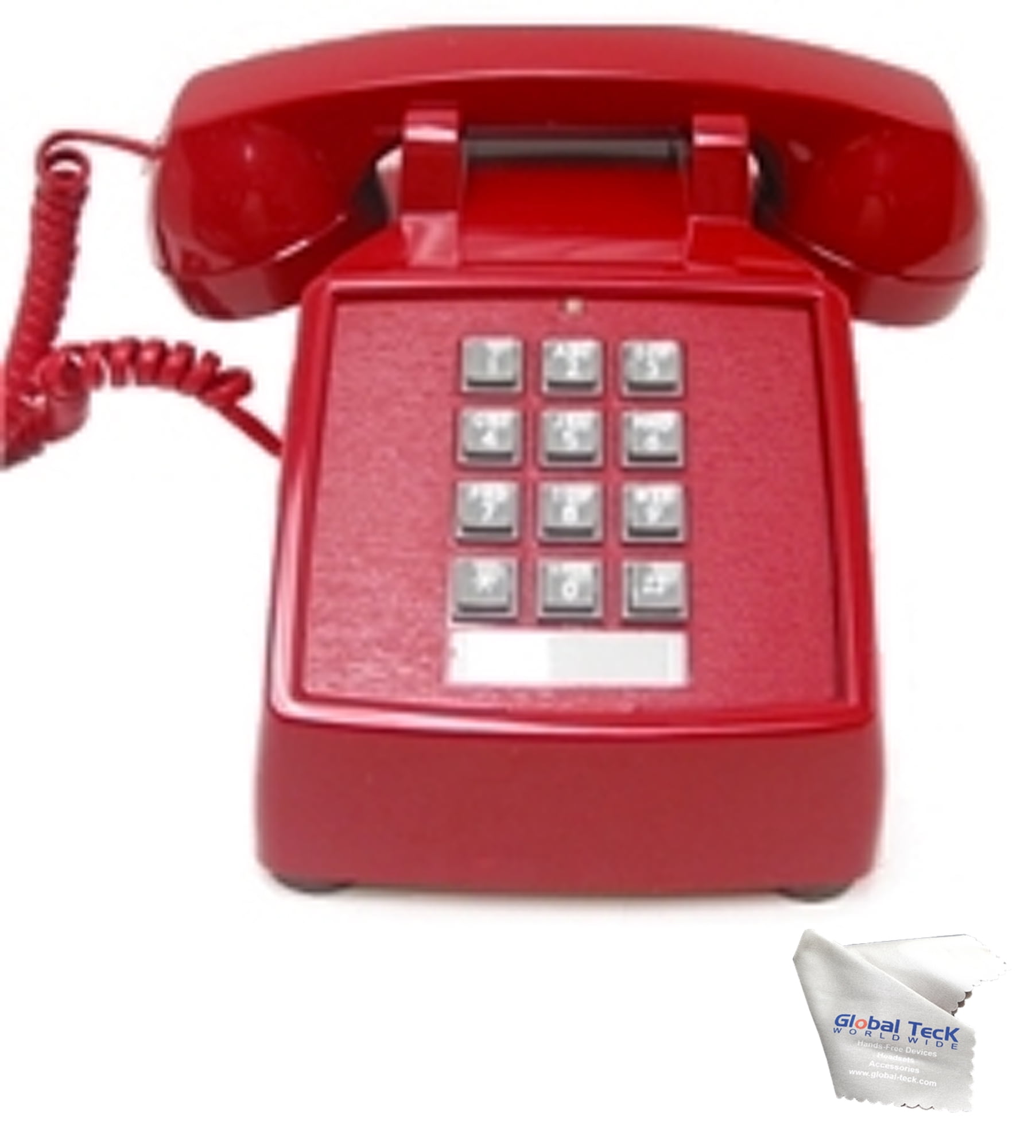 2500 VBA 20M (Red) Basic Desk Phone - Walmart.com