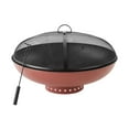 Mainstays 32" Round Terra-Cotta & Black High-Resistance Finish Steel ...