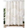Cream Coastal Shower Curtain, Starfish Shell Ocean NauticalV Waterproof ...