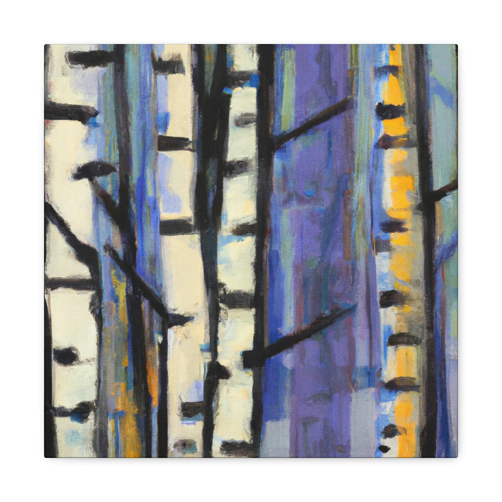 Birch Tree Expressionism - Canvas - Walmart.com