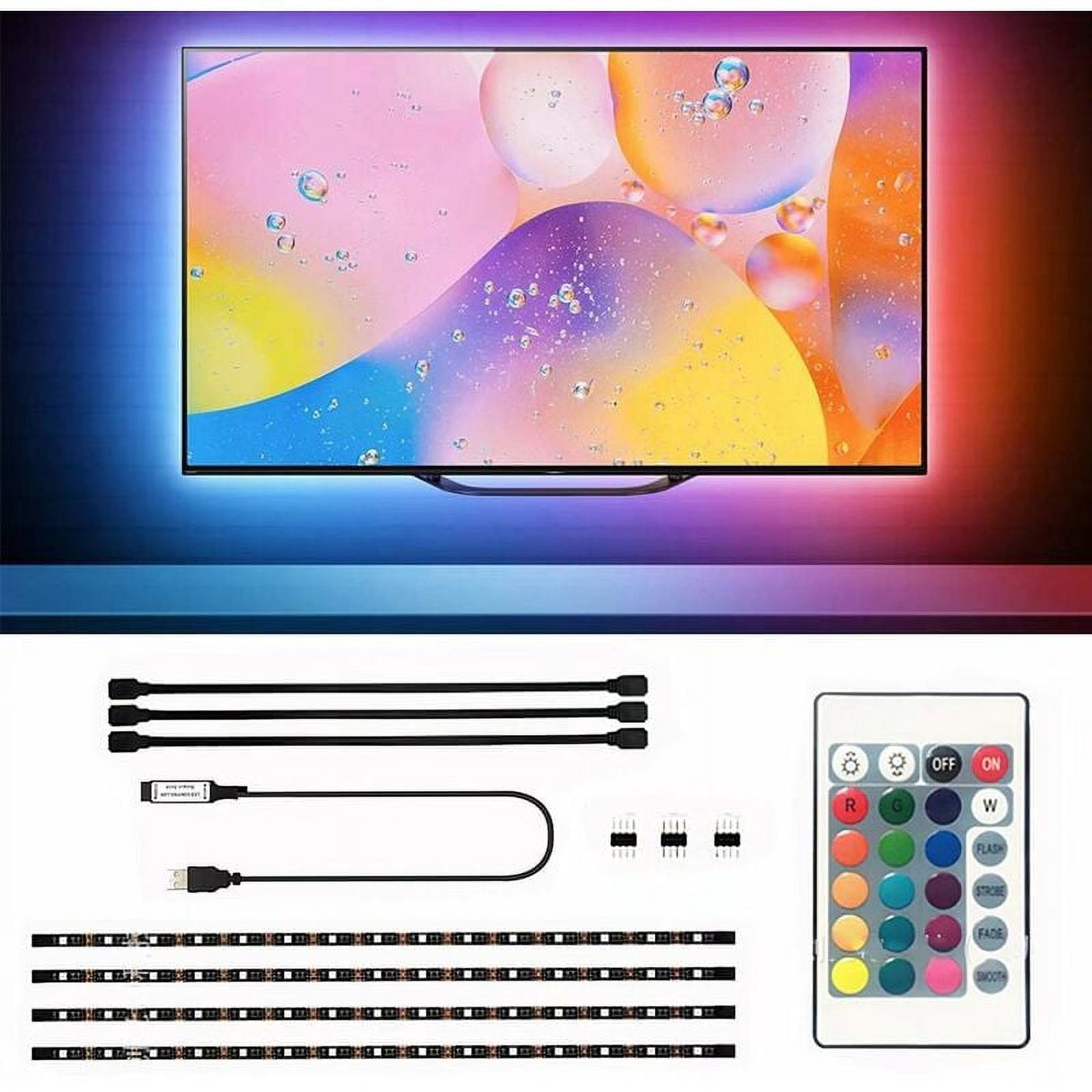 Ruban LED TV 5050 RGB + blanco 6000K, éclairage LED Novostella 2M con ...