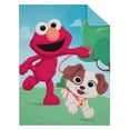 Sesame Street Furry Friends Elmo and Puppy 4 Piece Toddler Bed Set ...