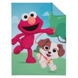 Sesame Street Furry Friends Elmo and Puppy 4 Piece Toddler Bed Set ...