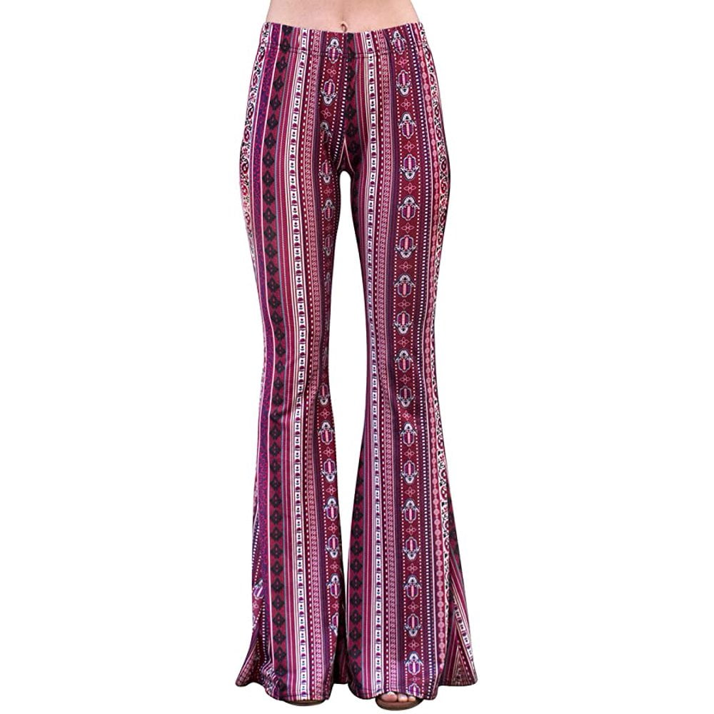 Daisy Del Sol High Waist Gypsy Comfy Yoga Ethnic Tribal Stretch Palazzo ...