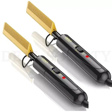 Terviiix Electric Hot Comb, Anti-Scald Straightening for Black Hair ...