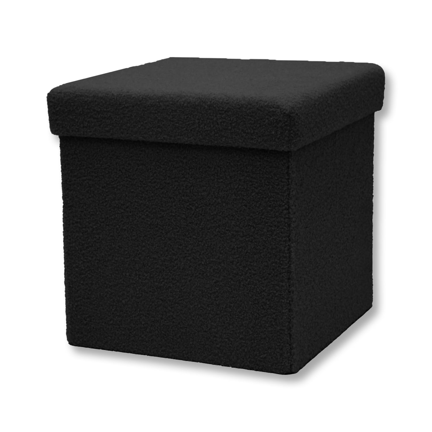 ITY International - Plush Fabric Foldable Ottoman/Footrest with Storage ...