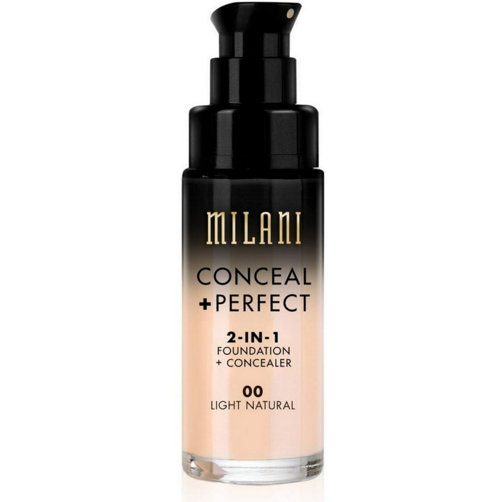 Milani Conceal + Perfect 2-in-1 Foundation + Concealer, Light Natural ...