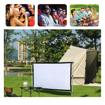 Movie Projector Screen,16:9 Projector Screen with Outdoor Projector ...
