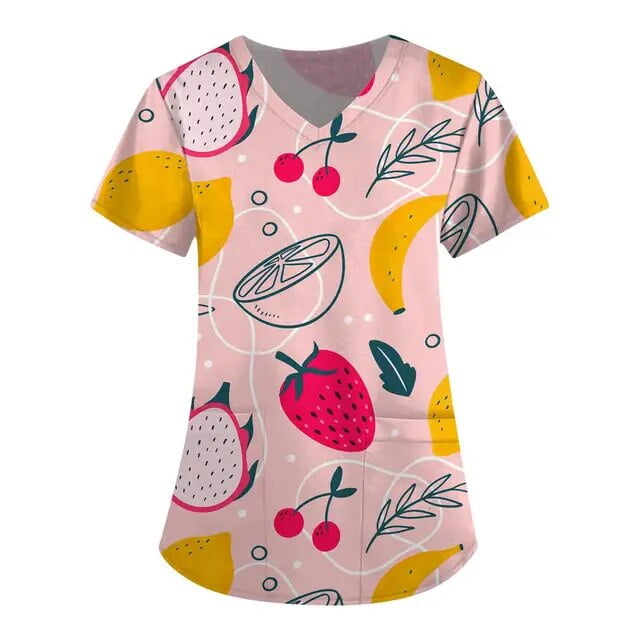 LS Fruit Grande Taille Hauts Col en V Poches Uniforme de Travail pour ...