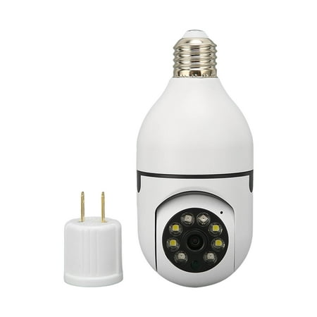 Light Bulb Security Camera, Alarm Panoramic Light Bulb Camera Wireless ...