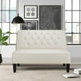 Andeworld Button Tufted Loveseat Settee Upholstered Sofa Backrest