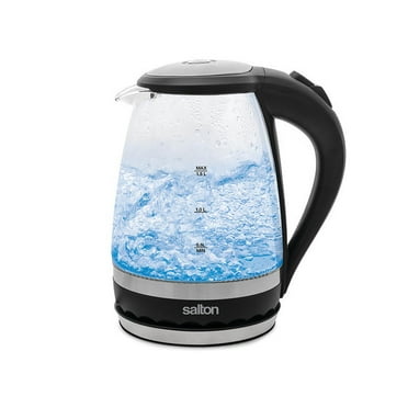 MegaChef 1.8Lt. Glass and Stainless Steel Electric Tea Kettle - Walmart.com