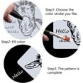 PET Plastic Drawing Painting Stencils Templates Square Creamy White ...
