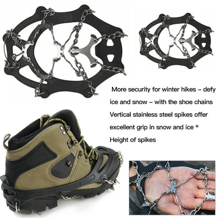 12-tooth Anti-slip Snow Cleats Over Shoe over shoe cleat; ice Ice Grip ...