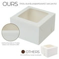 LotFancy 60 Pcs White Bakery Boxes with Window, 4x4x2.5 in Pastry Boxes ...