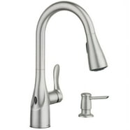 Moen 7594ESRS Spot resist stainless one-handle pulldown kitchen faucet ...