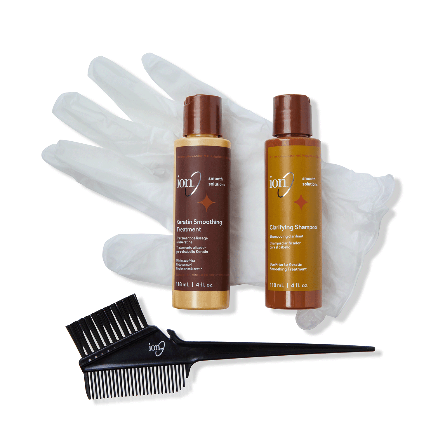 ion Keratin Smoothing Treatment Kit Formaldehyde Free Treatment Deeply Nourishes Hair Great for All Hair Types Walmart