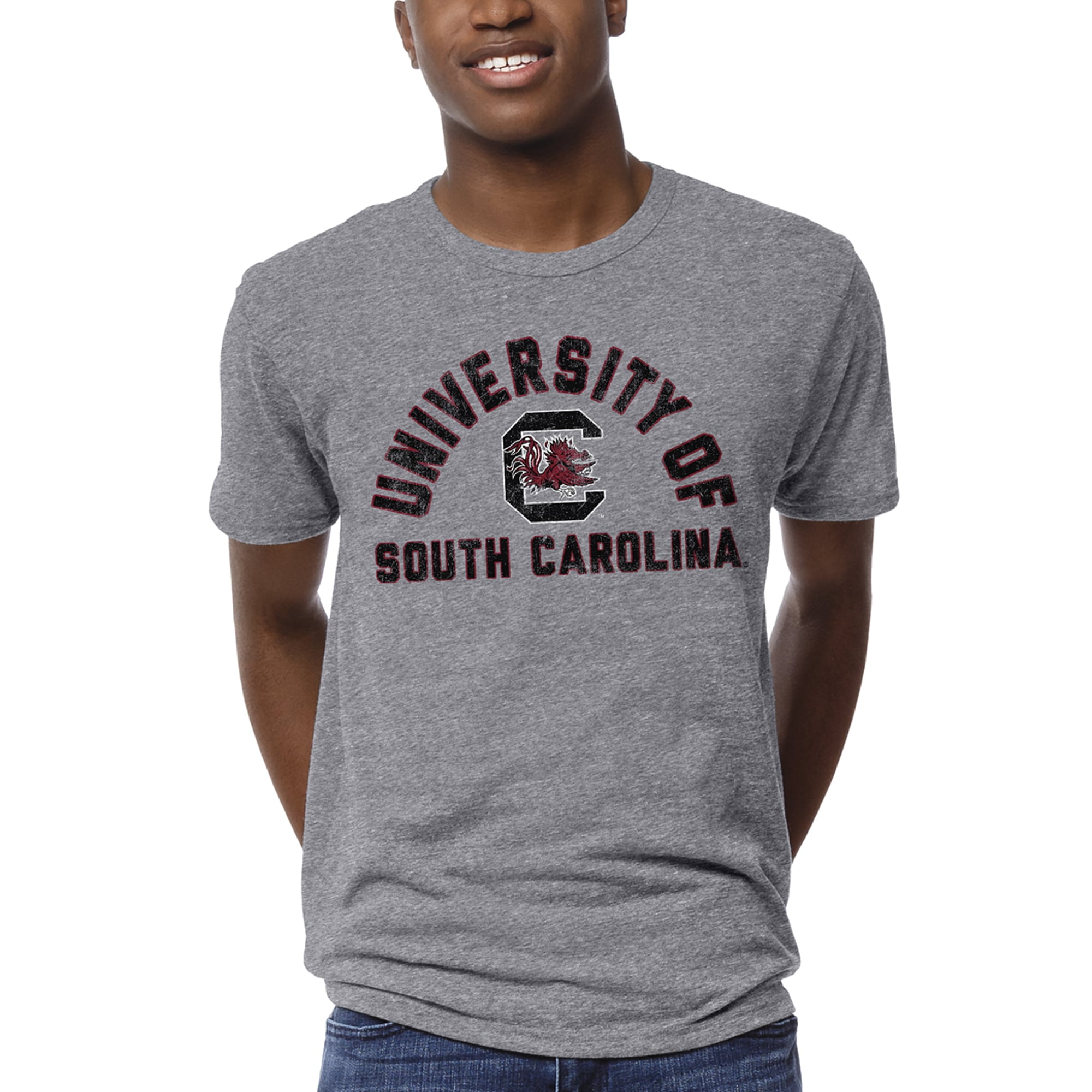 Men's League Collegiate Wear Heather Gray South Carolina Gamecocks ...