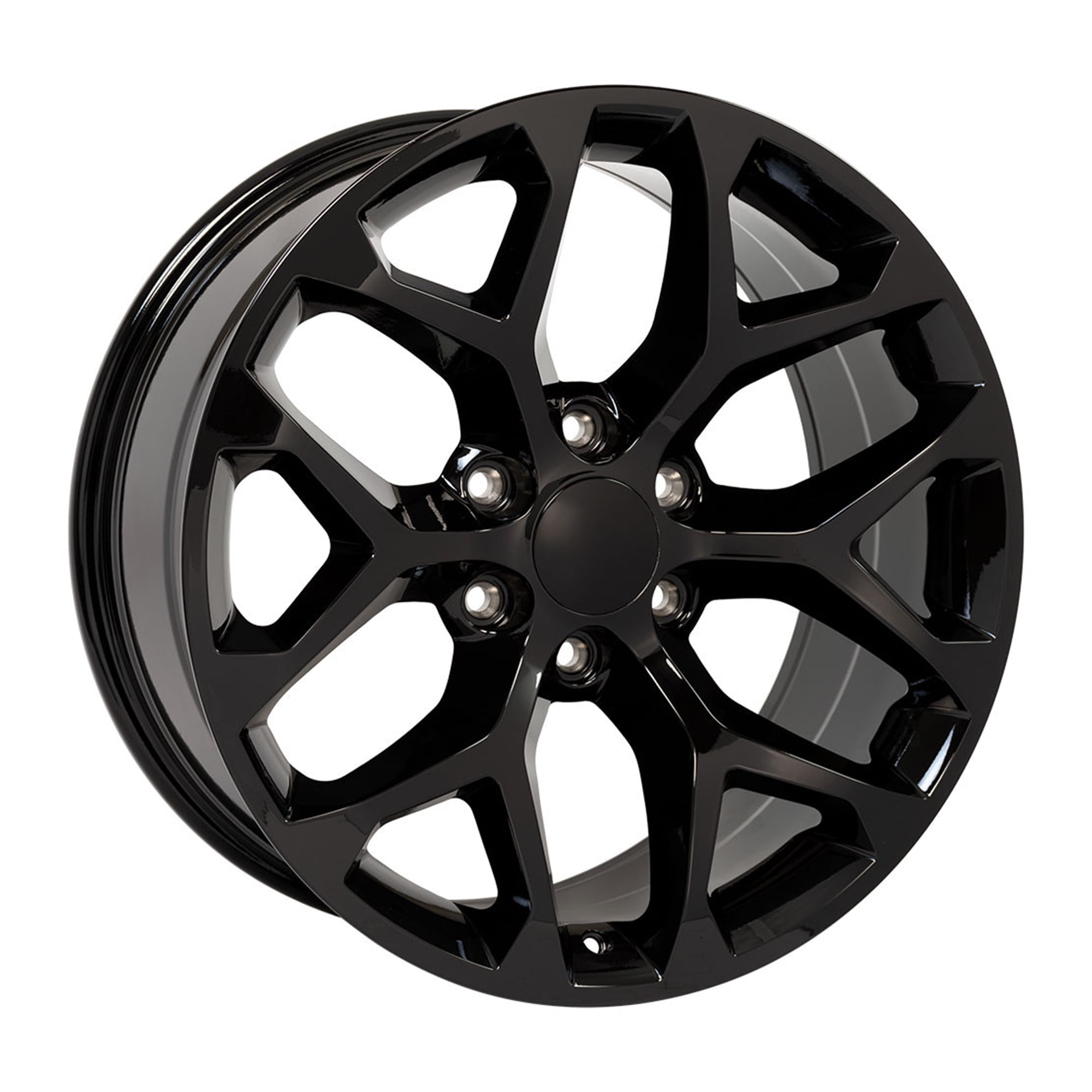 OE Wheels CV98 22x9" Black Snowflake Wheel for 99-18 Chevy Silverado ...