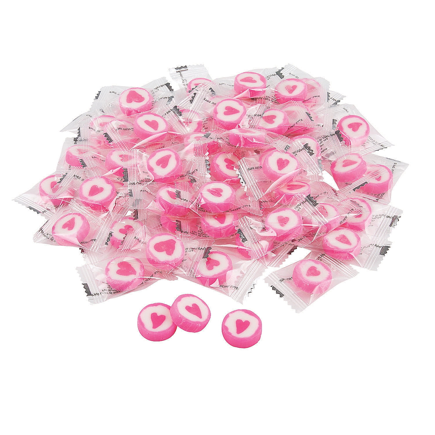Pink Round Hard Candy W/ Heart - Edibles - 1 Piece - Walmart.com