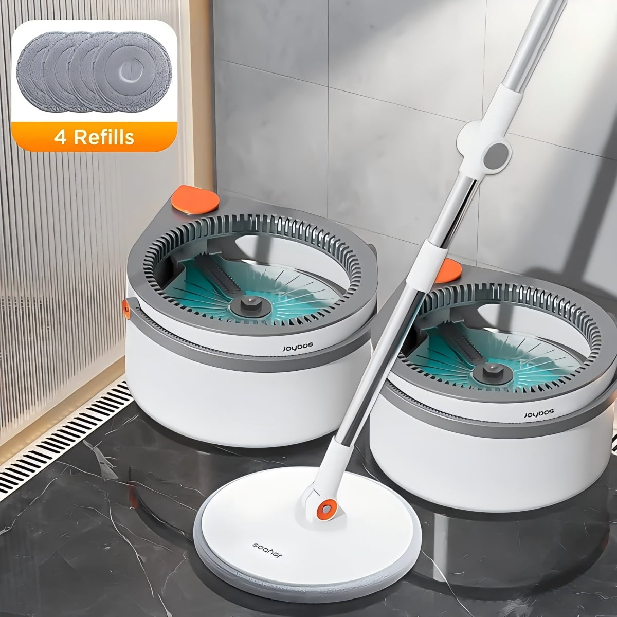 Click here for Joybos Spin Mop And Bucket Set With Wringer System... prices