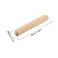 Wooden Dowel Pins 36 Pack 8x50mm Fluted Beveled Ends Wood Dowel Pegs ...