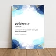 Celebrate Definition Dictionary Style Wall Art – Blue Abstract Modern ...