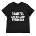 Blessed Men's Casual Graphic Tee Short Sleeve Shirt Black Medium ...