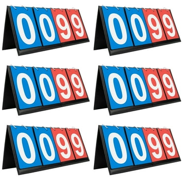 GOGO Sports Scoreboard 4-Digital Portable Tabletop Score Flipper, 00-99 ...