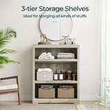 LINSY HOME 40in 3 Tier Bookshelf, Small Bookcase Shelf Storage ...