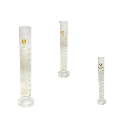 Liquid Measuring Cylinder Graduation Glass Tools (100 250 500 Ml), Set ...