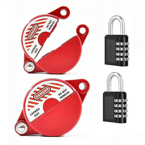 2Pack Gate Valve Lockout Device with Coded Lock Water Spigot Lock ...