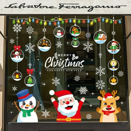 Christmas Glass Window Electrostatic Paste Christmas Supplies ...