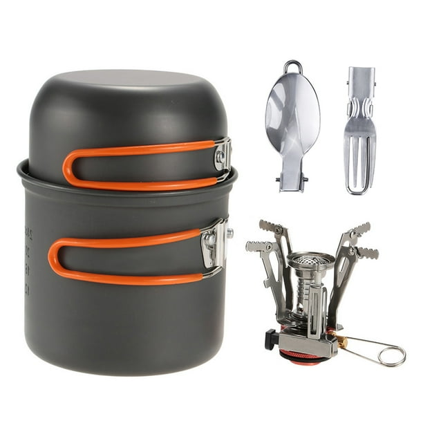 Outdoor Camping Hiking Cookware with Camping Piezoelectric Ignition ...