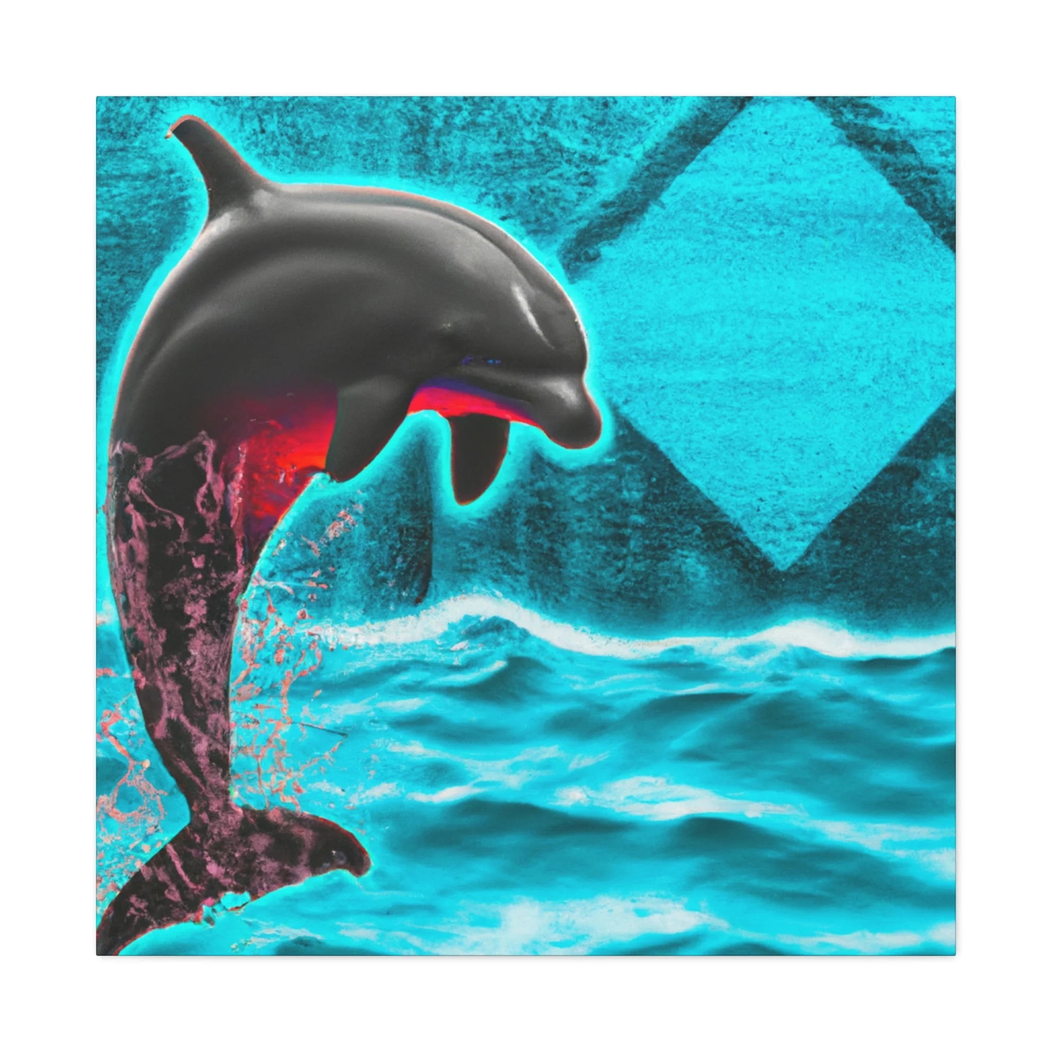 Dancing Dolphin Splash - Canvas - Walmart.com