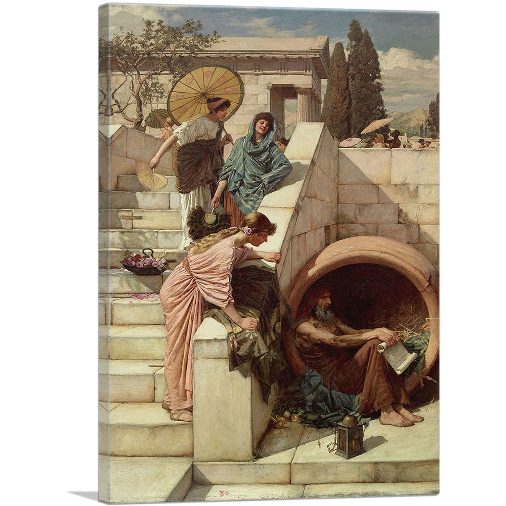 ARTCANVAS Diogenes 1882 Canvas Art Print by John William Waterhouse ...