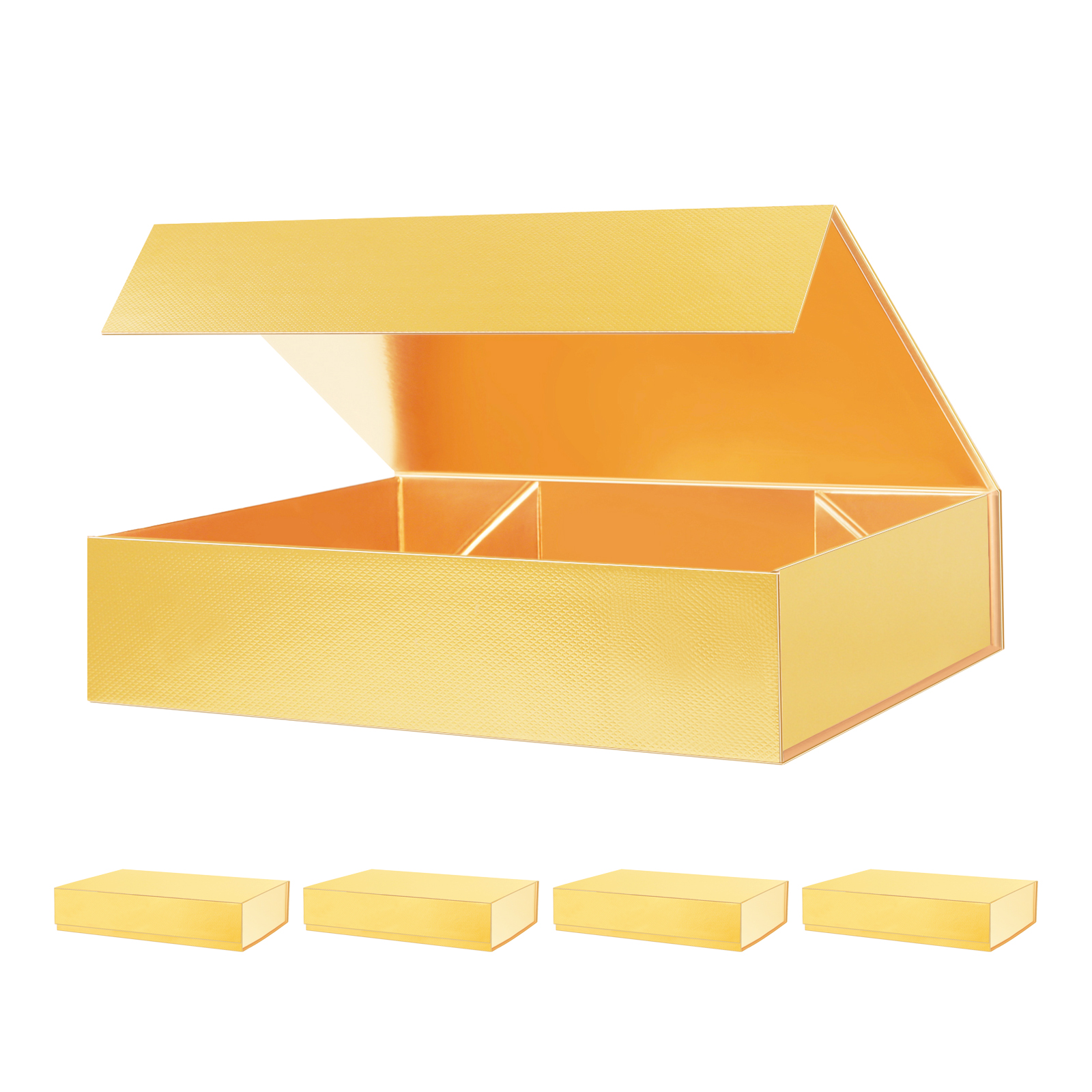 PACKHOME 5 Gift Boxes 11.5x8x2.5 inches, Gift Boxes with Lids, Sturdy ...