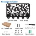 1 Set Wood Iron Wall Mounted Hangers Decorative Organizer Rack with ...