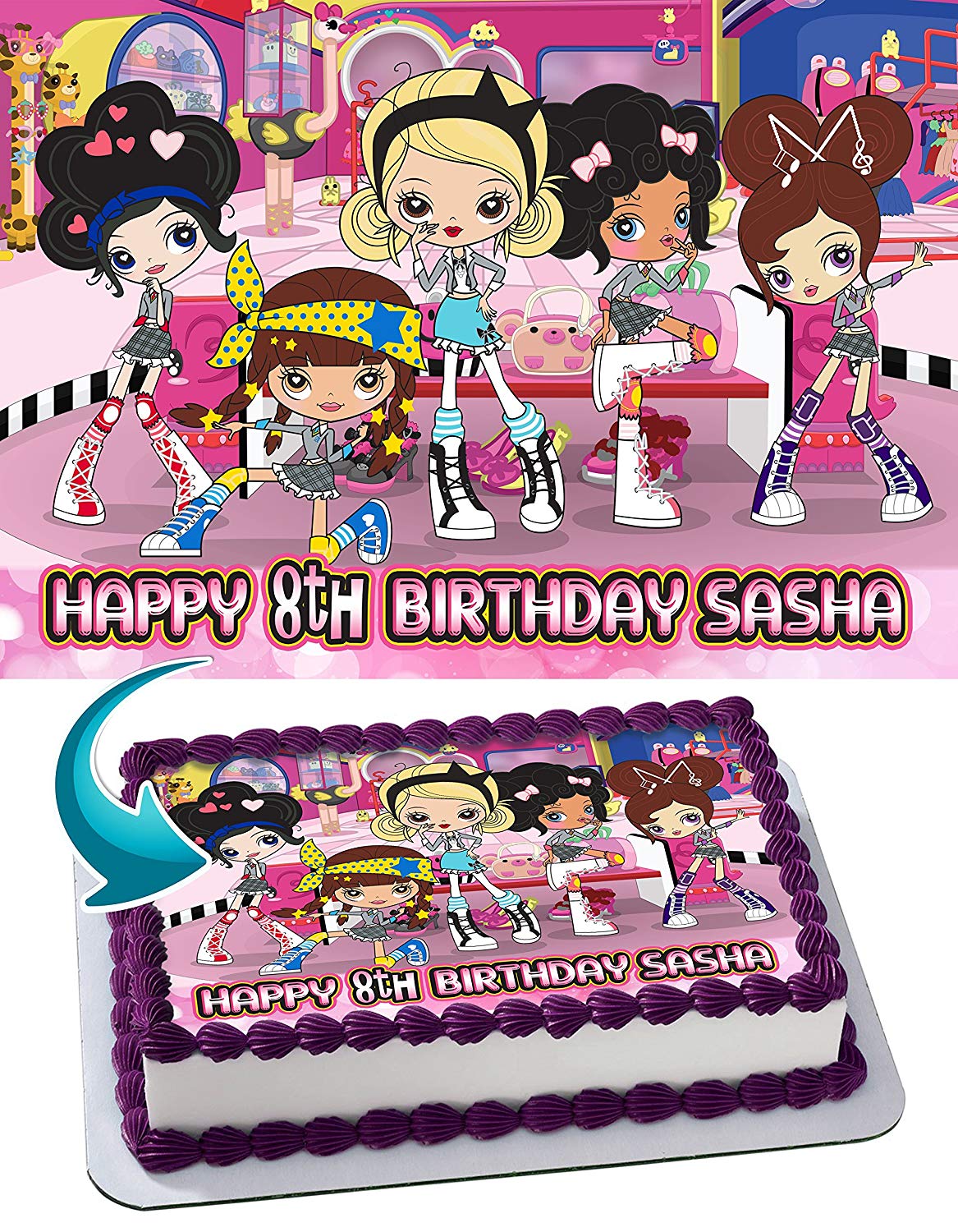 Kuu Kuu Harajuku Edible Cake Image Topper Personalized Picture 1/4 ...