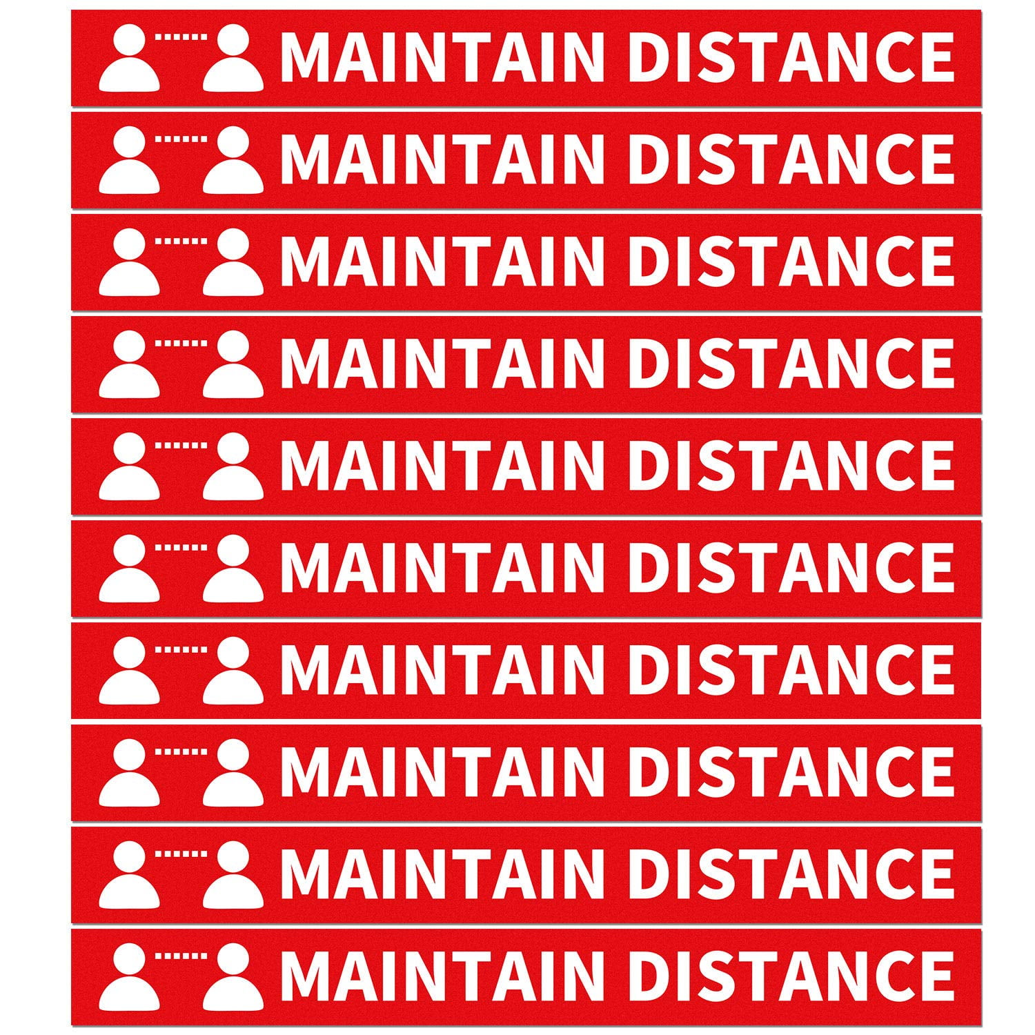 10 Pieces Social Distance Floor Decals 22 x 2.2 Inch Social Distance ...