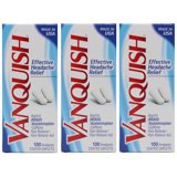 3 Pack - Vanquish Pain Reliever Effective Headache Relief, 100 Caplets ...